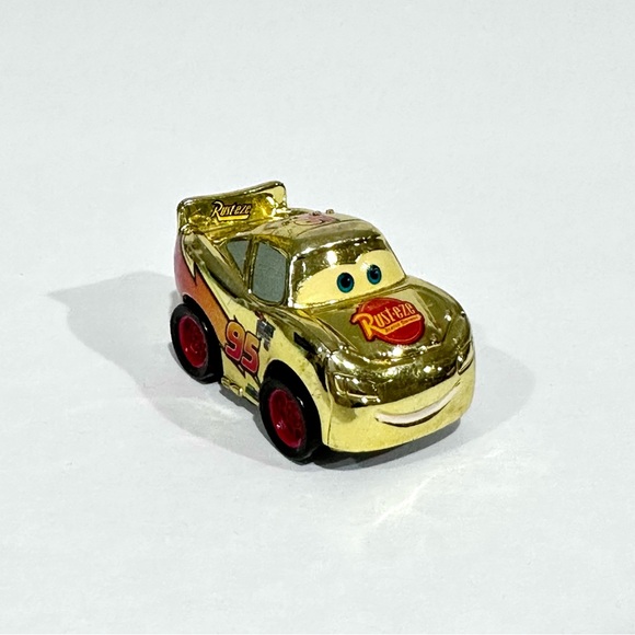Mattel | Toys | Disney Cars Micro Drifters Metallic Gold Lightning ...